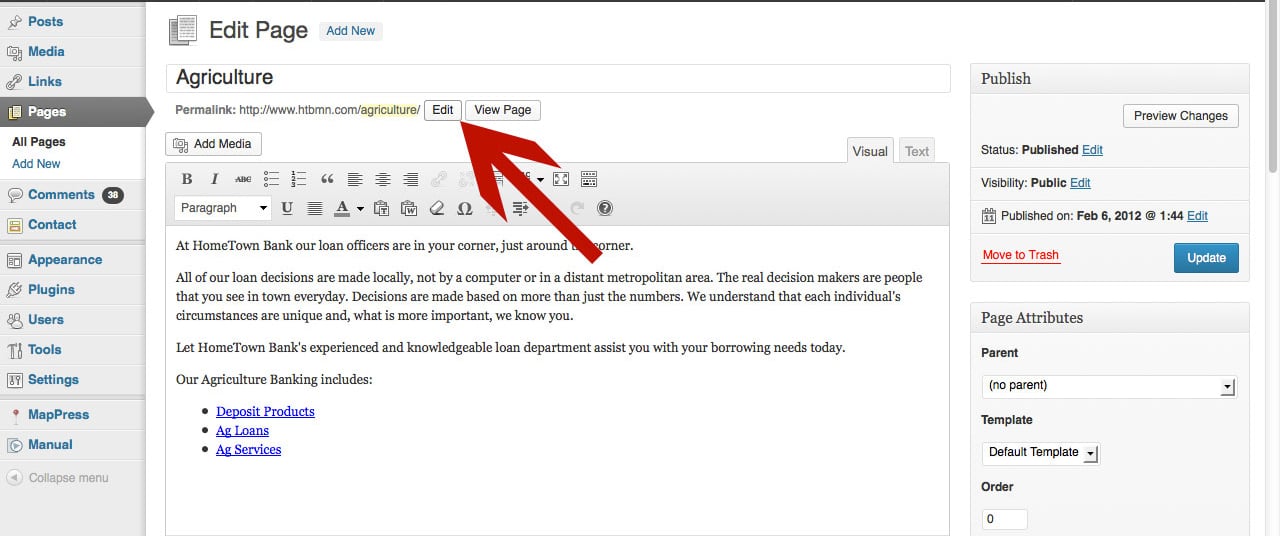 Wordpress Tip 1 How To Change A Page URL