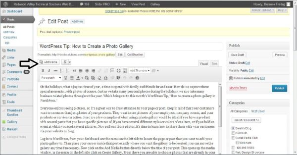 WordPress Tip: How to Create a Photo Gallery
